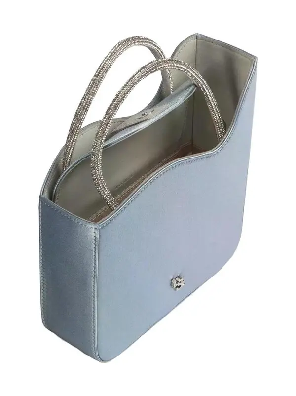 LE SILLA Mini Ivy Crystal-embellished Wave-edge Bag - Blue