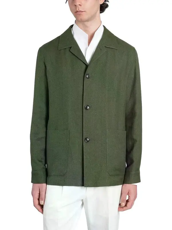 Zegna Patch-pocket Jacket - Green