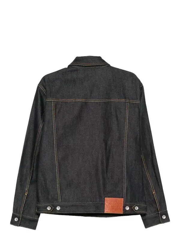 EVISU Seagull-motif Denim Jacket - Blue