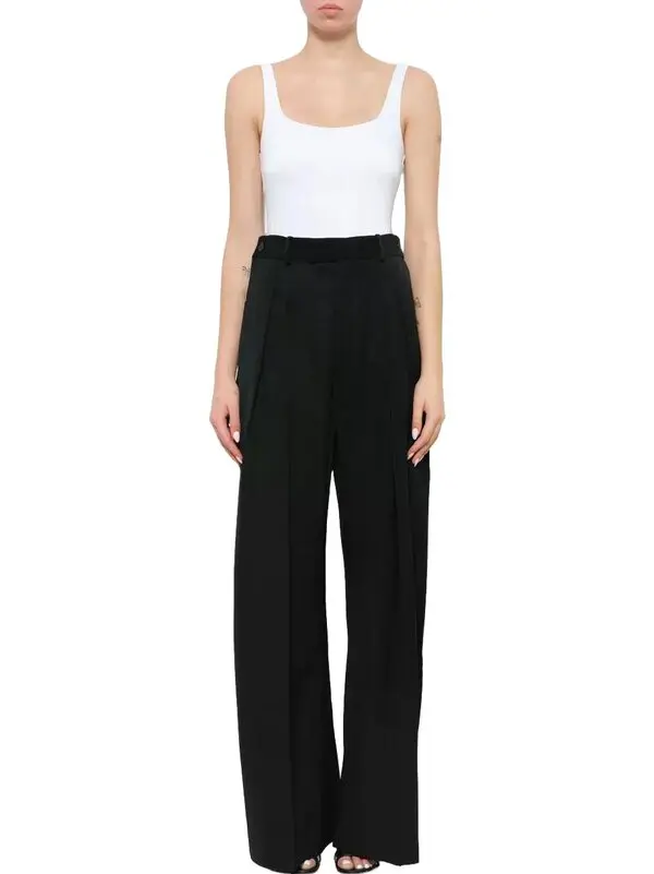 JW Anderson High Waisted Wide Leg Trousers - Black