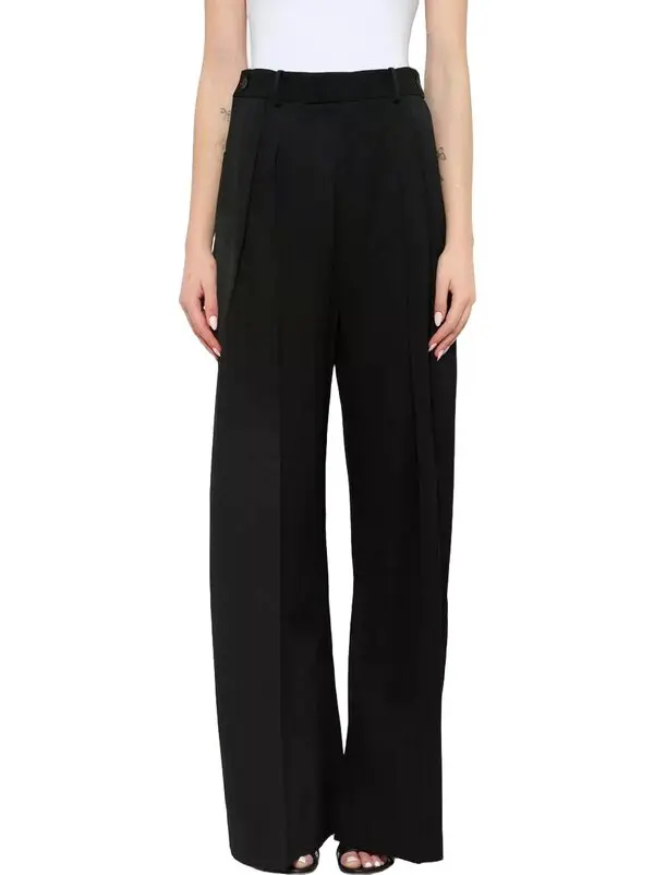 JW Anderson High Waisted Wide Leg Trousers - Black