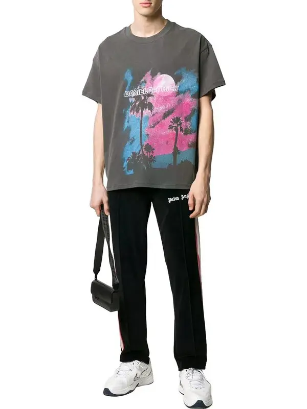 DANIEL PATRICK Graphic-print Crew Neck T-shirt - Grey