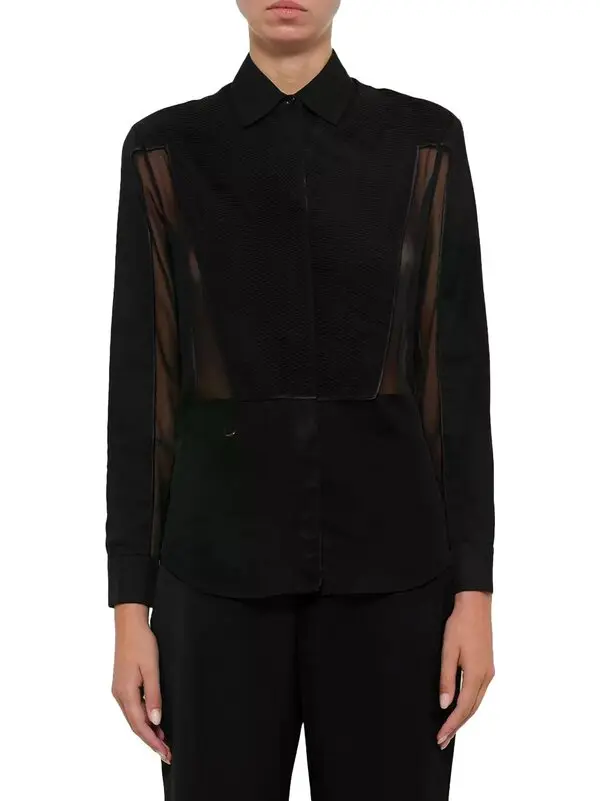 Givenchy Sheer Panel Shirt - Black