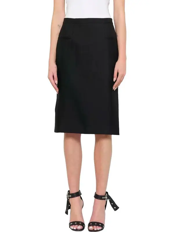 Alexander McQueen Midi Pencil Skirt - Black