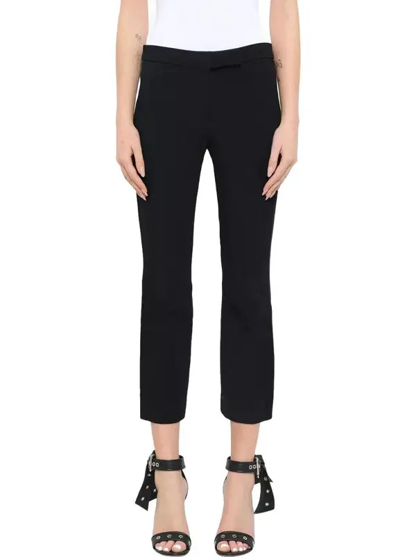 Alexander McQueen Cropped Flared Trousers - Black