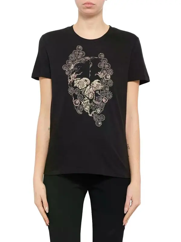 Alexander McQueen Embellished Skull T-shirt - Black
