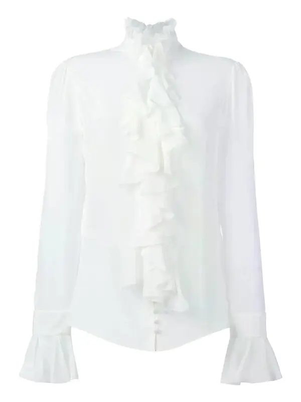Alexander McQueen Ruffle Shirt - Neutrals