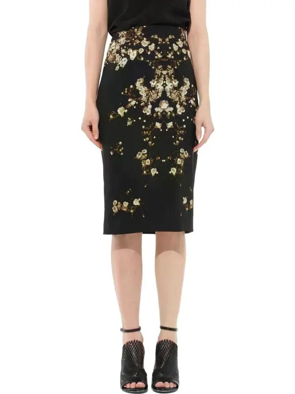 Givenchy Floral-print Midi Pencil Skirt - Black