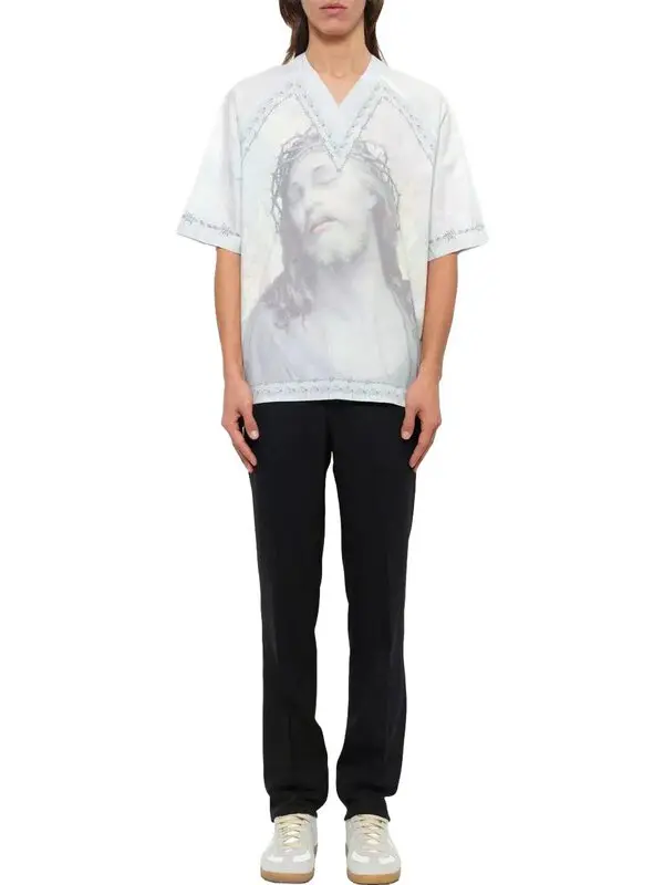 Givenchy Christ Print T-shirt - Blue