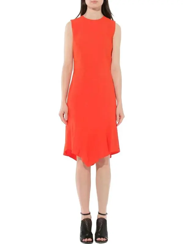 Givenchy Sleeveless Asymmetric Hem Midi Dress - Yellow