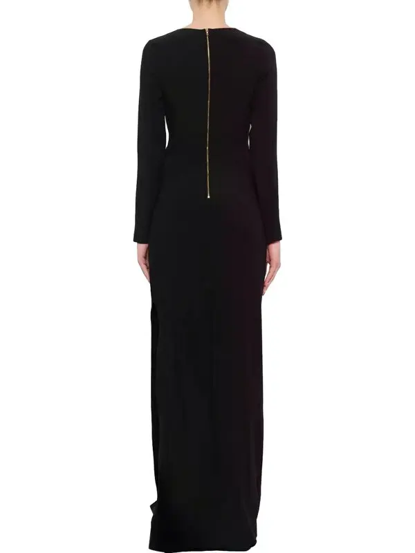 LANVIN Draped Waist Maxi Dress - Black