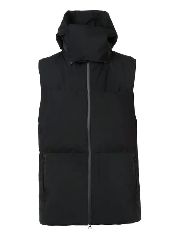 Y3 Hooded Down Vest - Black