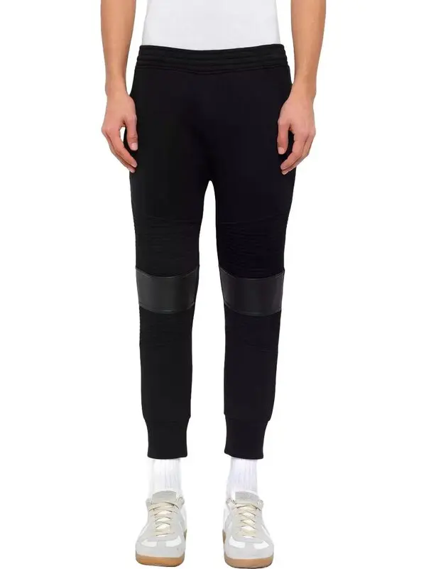 Neil Barrett Moto' Biker Style Track Pants - Black