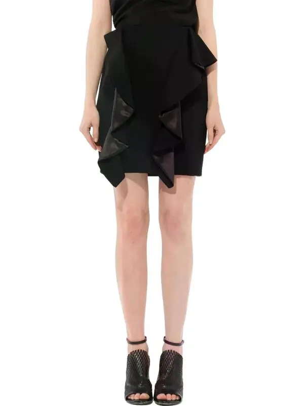 Givenchy Draped Panel Pencil Mini Skirt - Black
