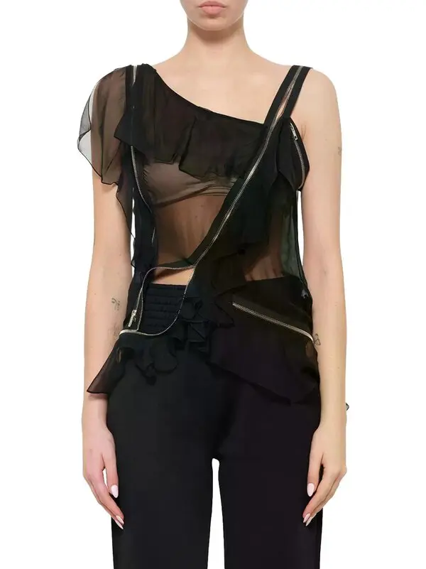 Givenchy One Shoulder Top - Black