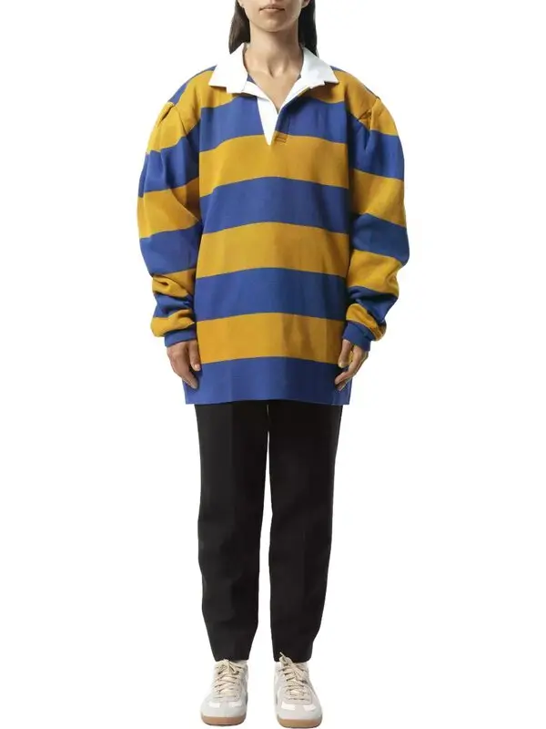 Marc Jacobs Oversized Striped Polo Shirt - Blue