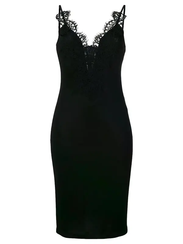 Givenchy Lace Trim Camisole Dress - Black