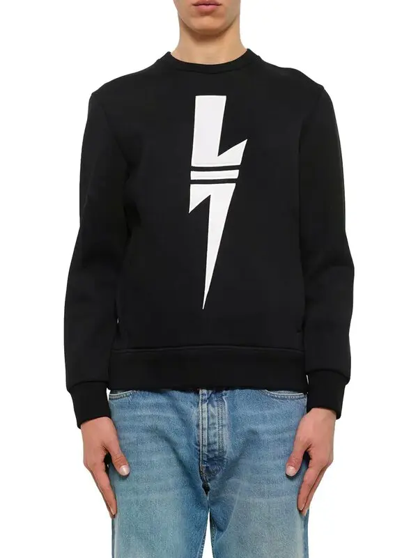 Neil Barrett Lightning Bolt Sweatshirt - Black