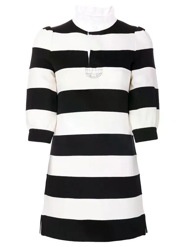 Marc Jacobs Striped Mini Dress - Black