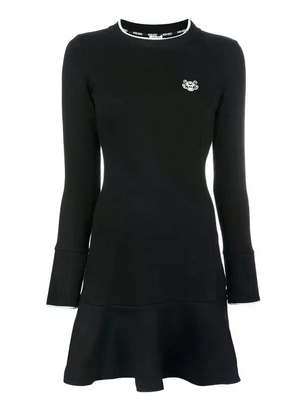 Kenzo Tiger Patch Dress - Black