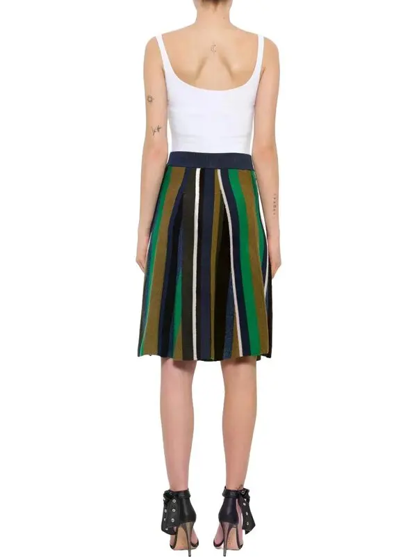 Kenzo Striped A-line Skirt - Multicolour
