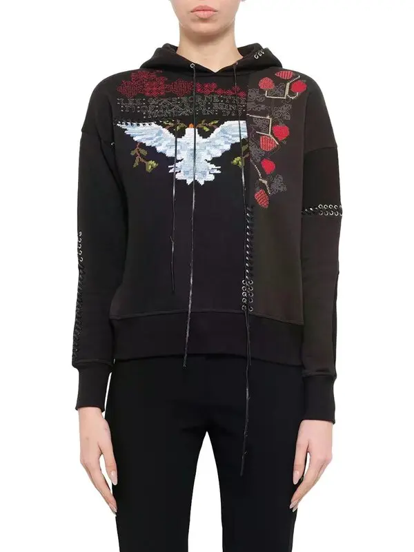 Alexander McQueen Embroidered Hoodie - Black