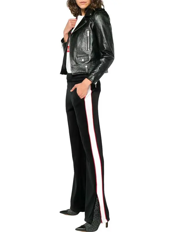Off-White Side Stripe Flared Track Pants - Black