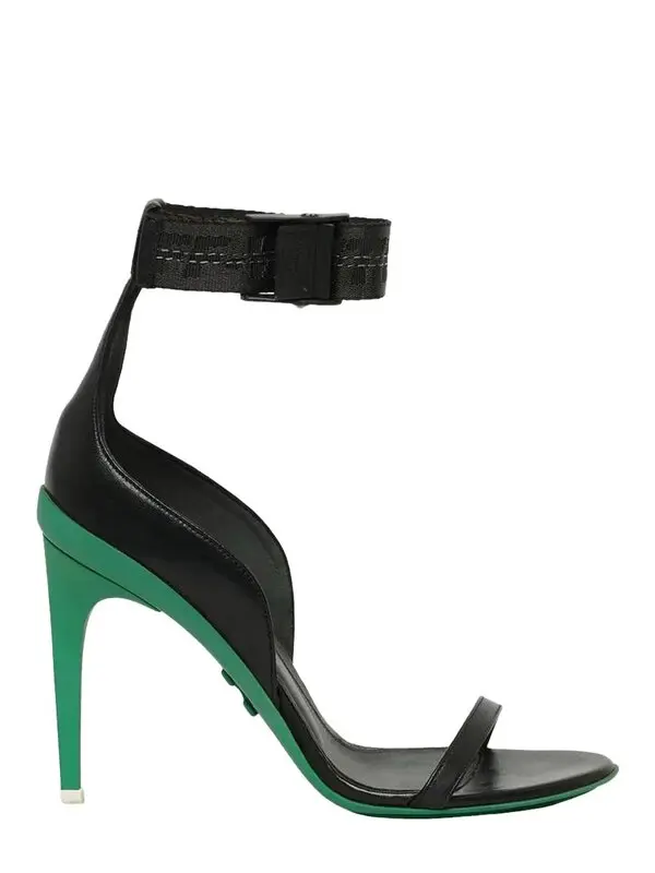 Off-White Industrial 100 Leather Sandals - Black