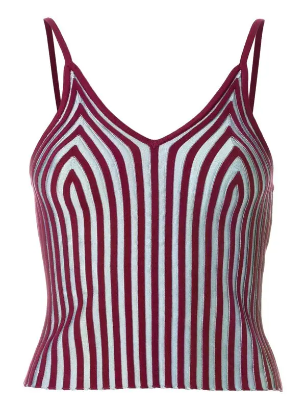 Kenzo Striped Cropped Vest - Red