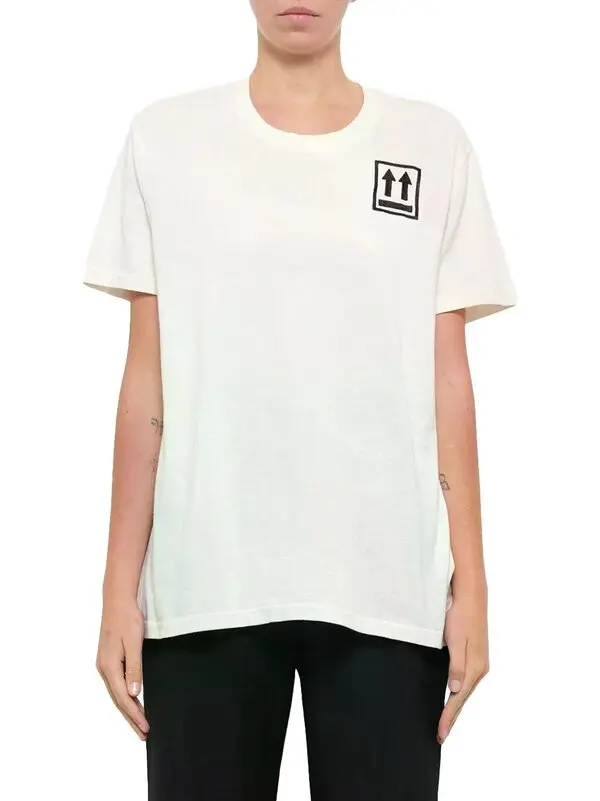 Off-White Embroidered T-shirt - Neutrals