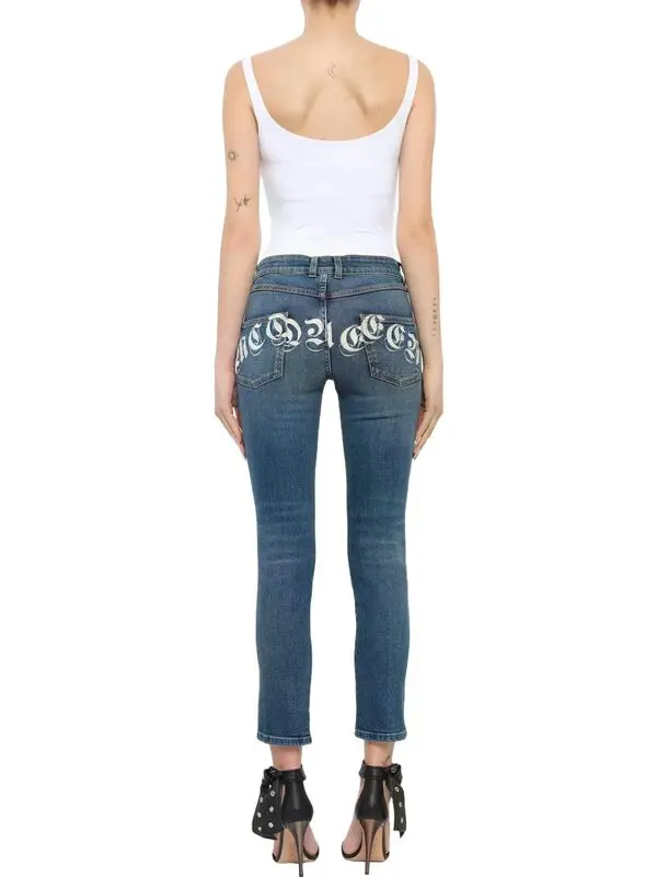 Alexander McQueen Cropped Skinny Jeans - Blue