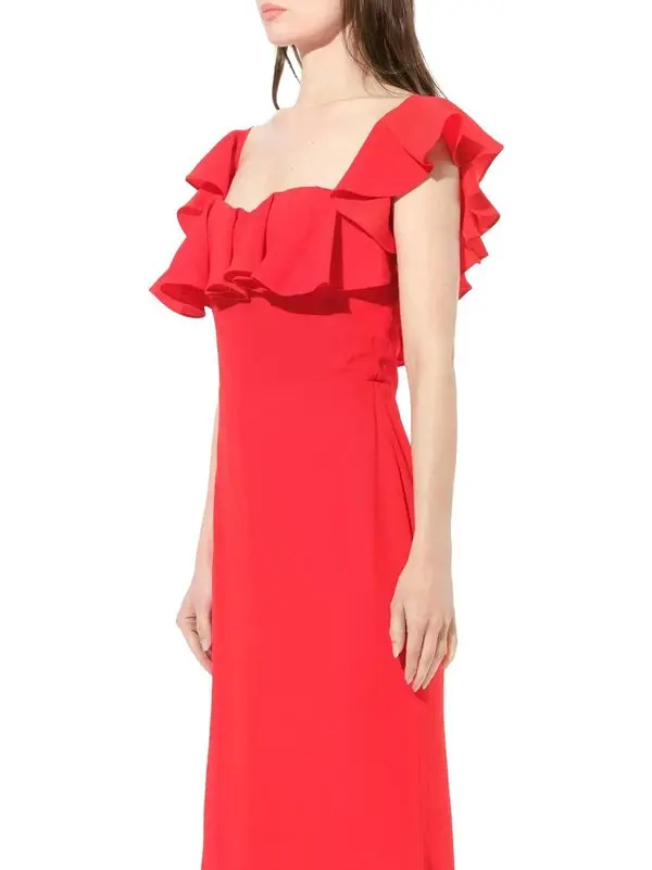 Alexander McQueen Silk Evening Gown - Red