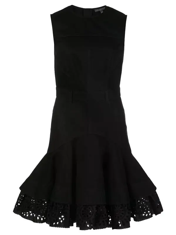 Alexander McQueen Fit And Flare Short Dress - Black