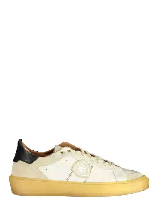 BLAUER. Logo-patch Panelled Sneakers - Neutrals