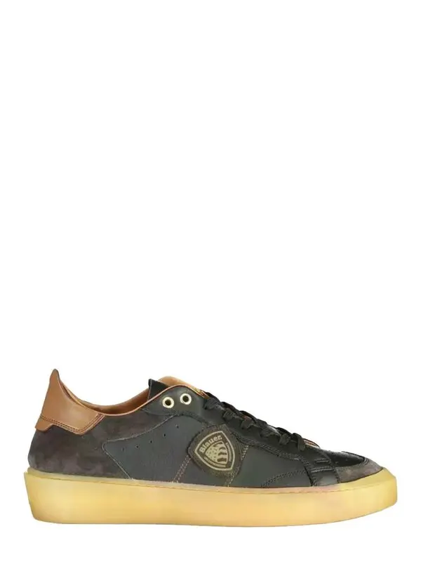 BLAUER. Logo Patch Panelled Sneakers - Black