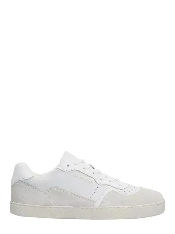 GROUNDS Perforated Panelled Lace-up Sneakers - Neutrals