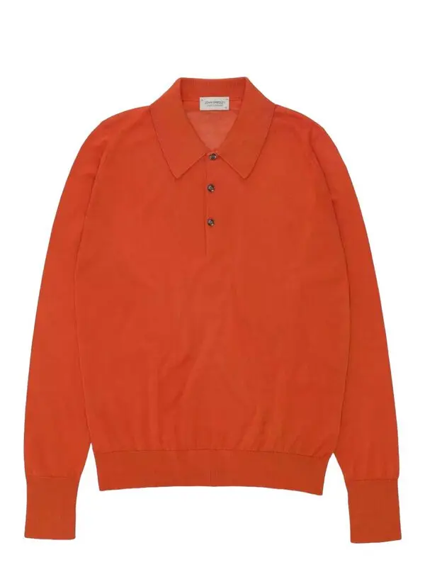 FORTELA Finchley Cotton-knit Polo Shirt - Orange