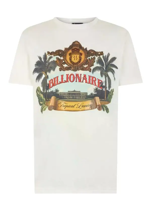 BILLIONAIRE Round-neck T-shirt - Neutrals