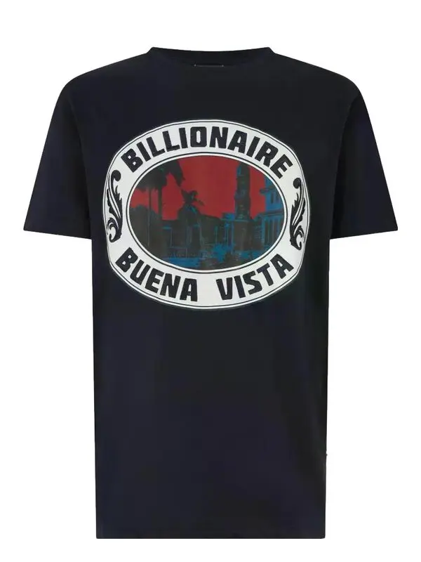 BILLIONAIRE Graphic Crew-neck T-shirt - Blue