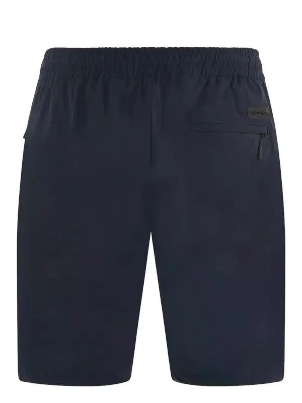 PEOPLE OF SHIBUYA Pleated Zip-pocket Shorts - Blue