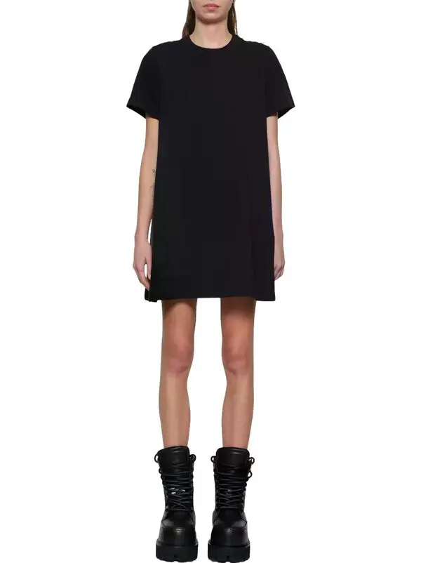 Sacai Paisley-print Paneled Mini Dress - Black