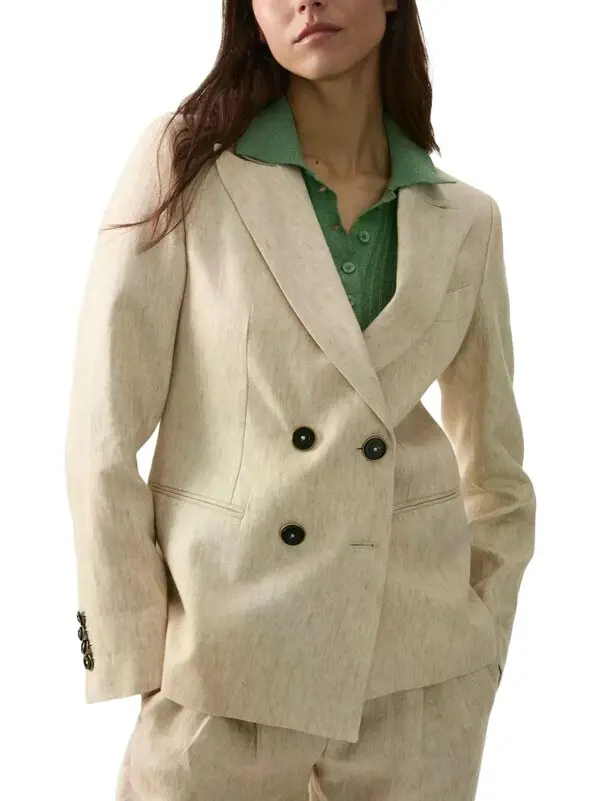 FORTELA Bastien Double-breasted Blazer - Neutrals
