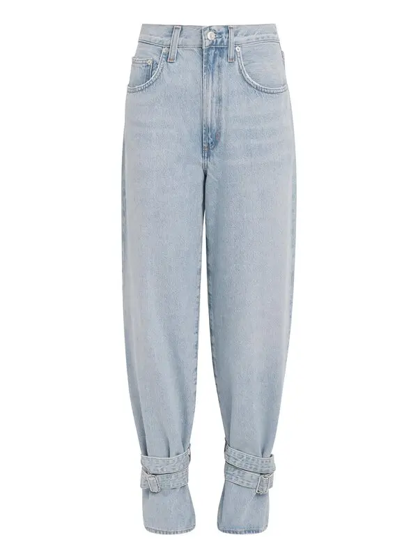 AGOLDE Cinched-hem Jeans - Blue