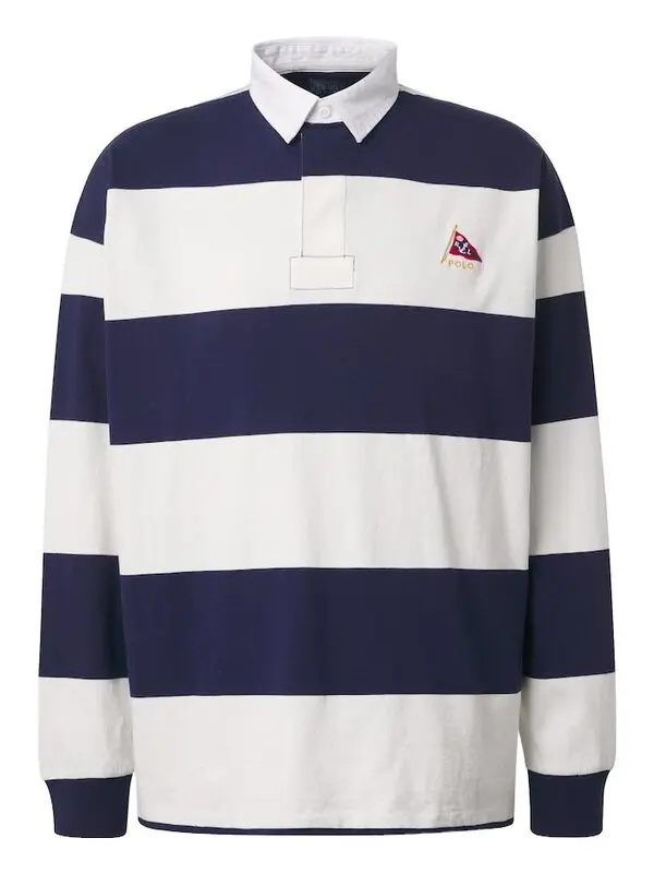 Polo Ralph Lauren Striped Cotton Polo Shirt - Blue