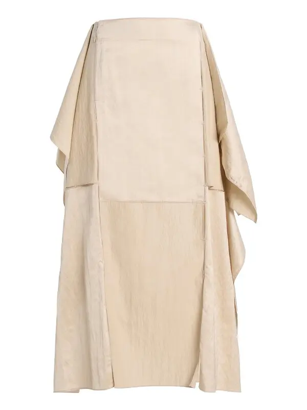 NICCOLO PASQUALETTI Ruffled Midi Skirt - Neutral