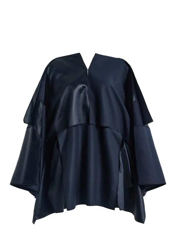 NICCOLO PASQUALETTI Ruffled Top - Navy