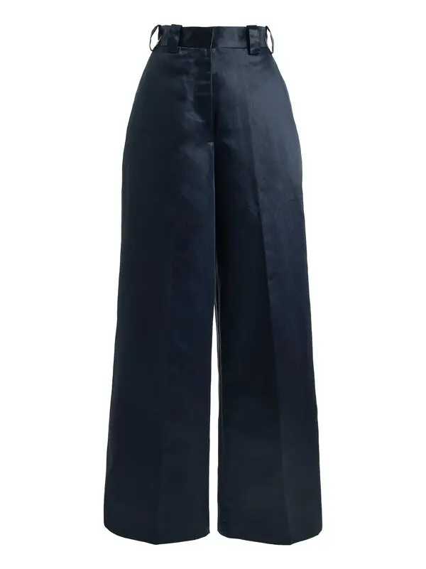 NICCOLO PASQUALETTI Campo Wide-leg Trousers - Navy