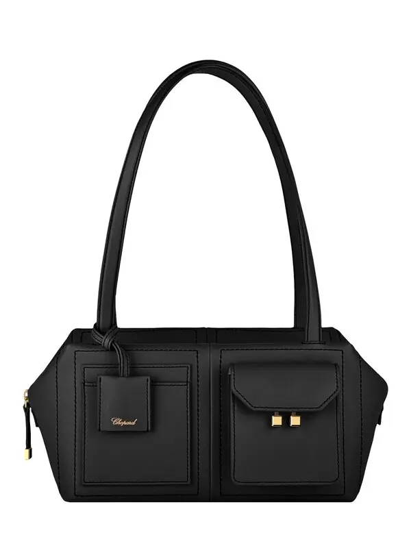 Chopard Leather Ice Cube Shoulder Bag - Black