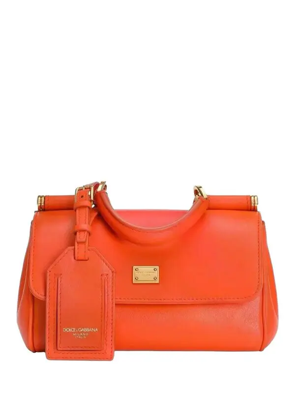 Dolce & Gabbana Mini My Sicily Handbag In Calfskin - Orange