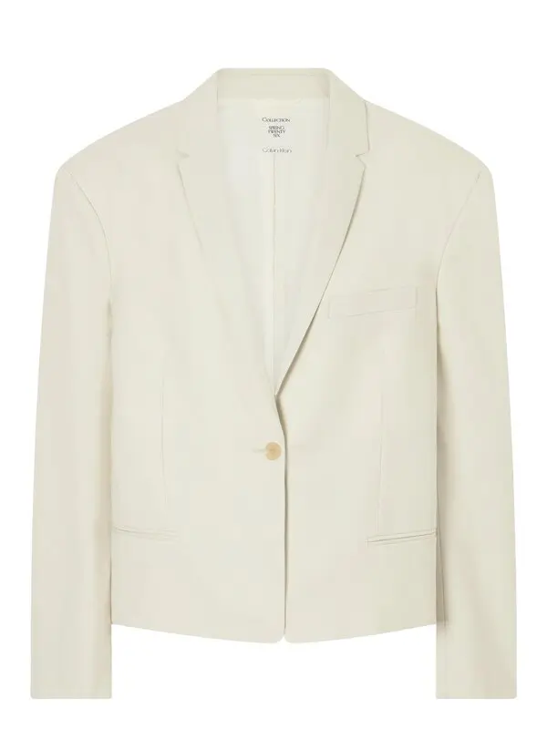 Calvin Klein Cordelia Wool-twill Blazer - Neutrals
